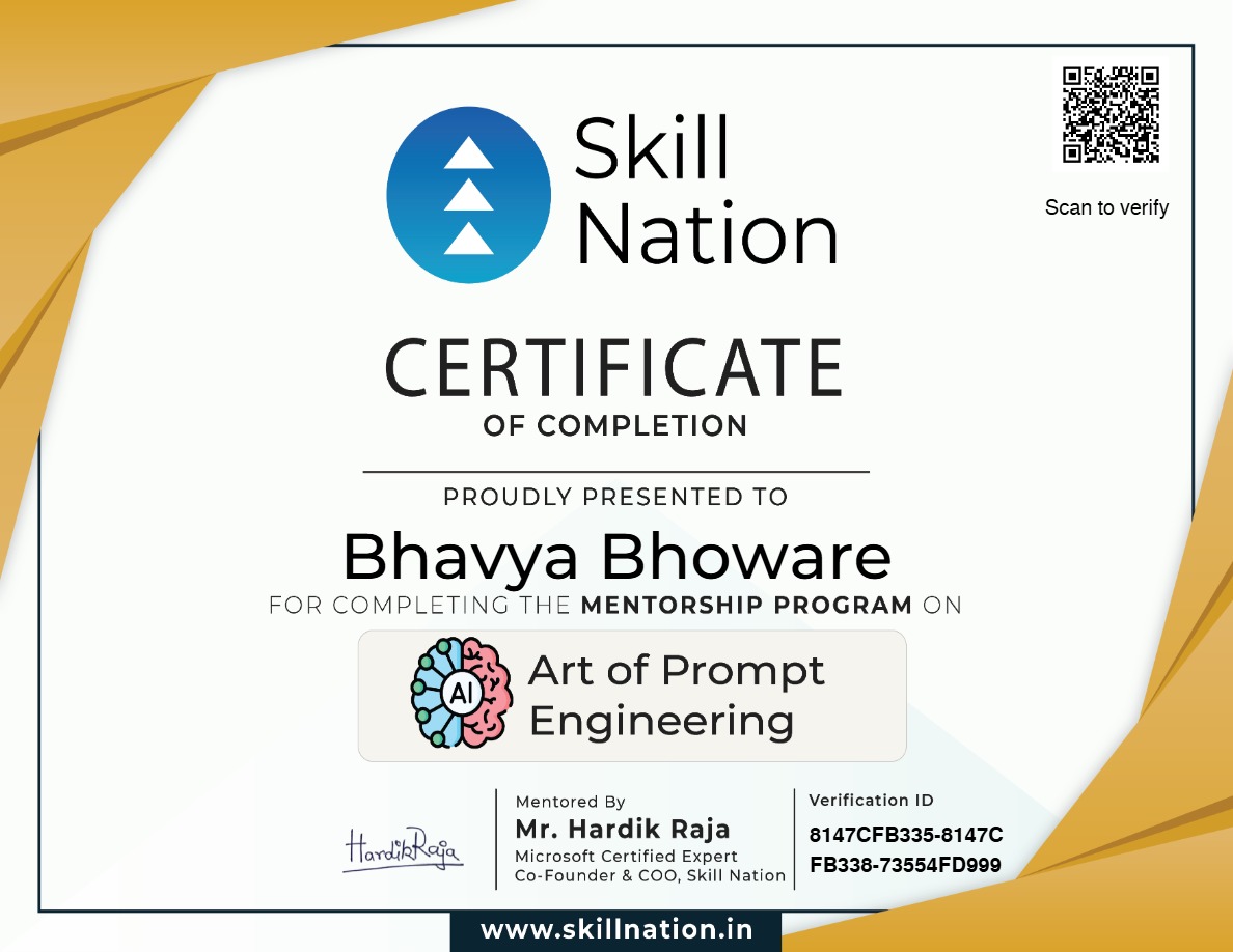 Your Certificate – Skill Nation