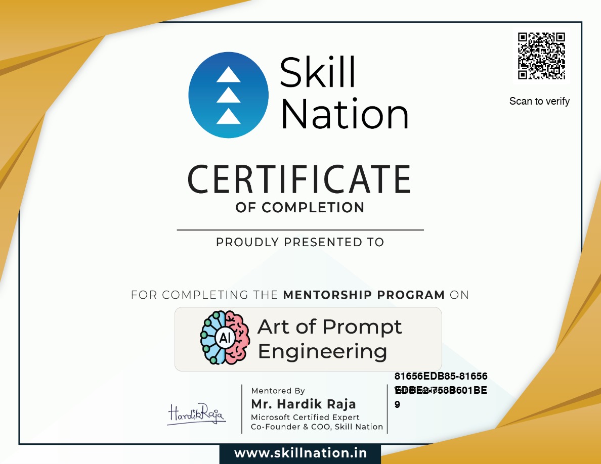 Your Certificate – Skill Nation