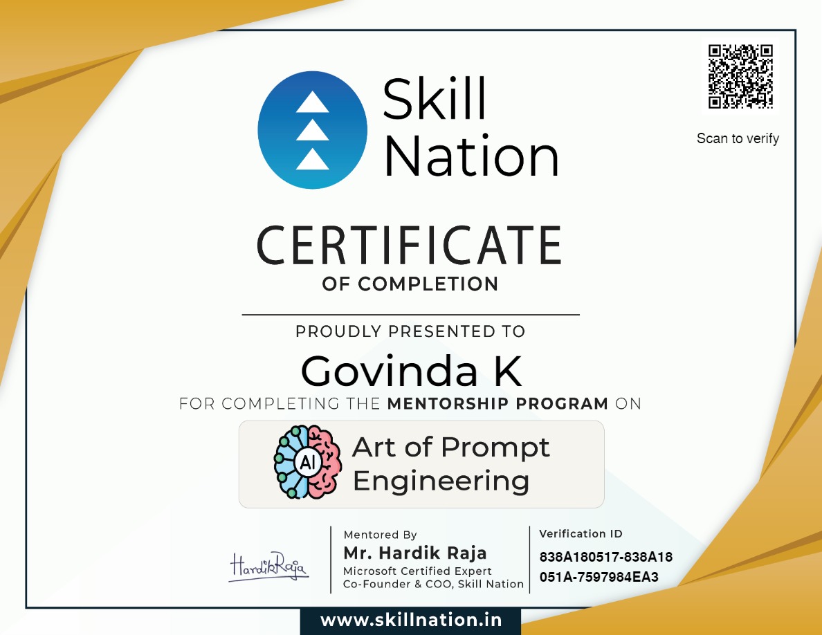 Your Certificate – Skill Nation