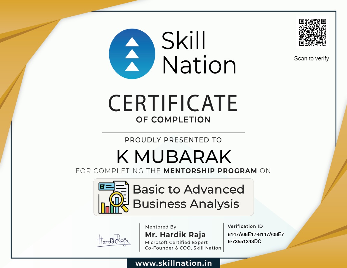 Your Certificate – Skill Nation