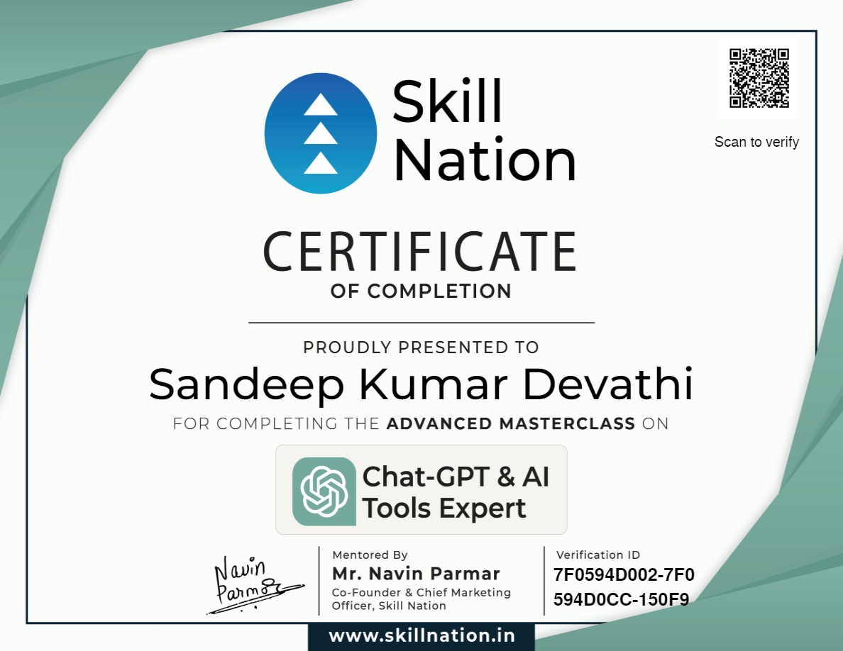 Your Certificate – Skill Nation