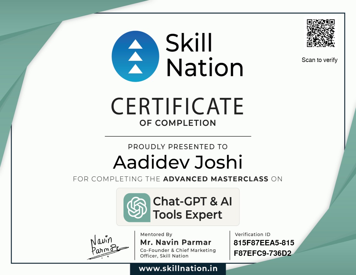 Your Certificate – Skill Nation