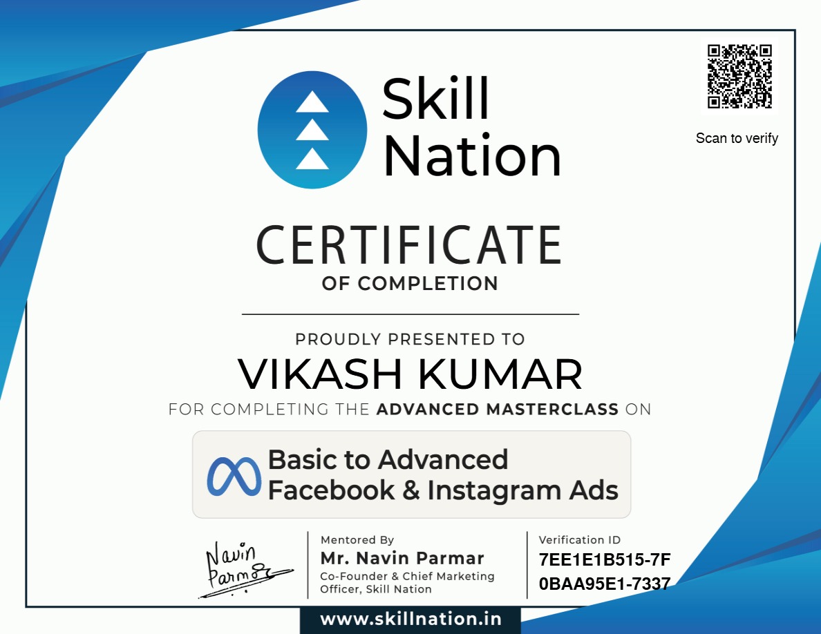 Your Certificate – Skill Nation