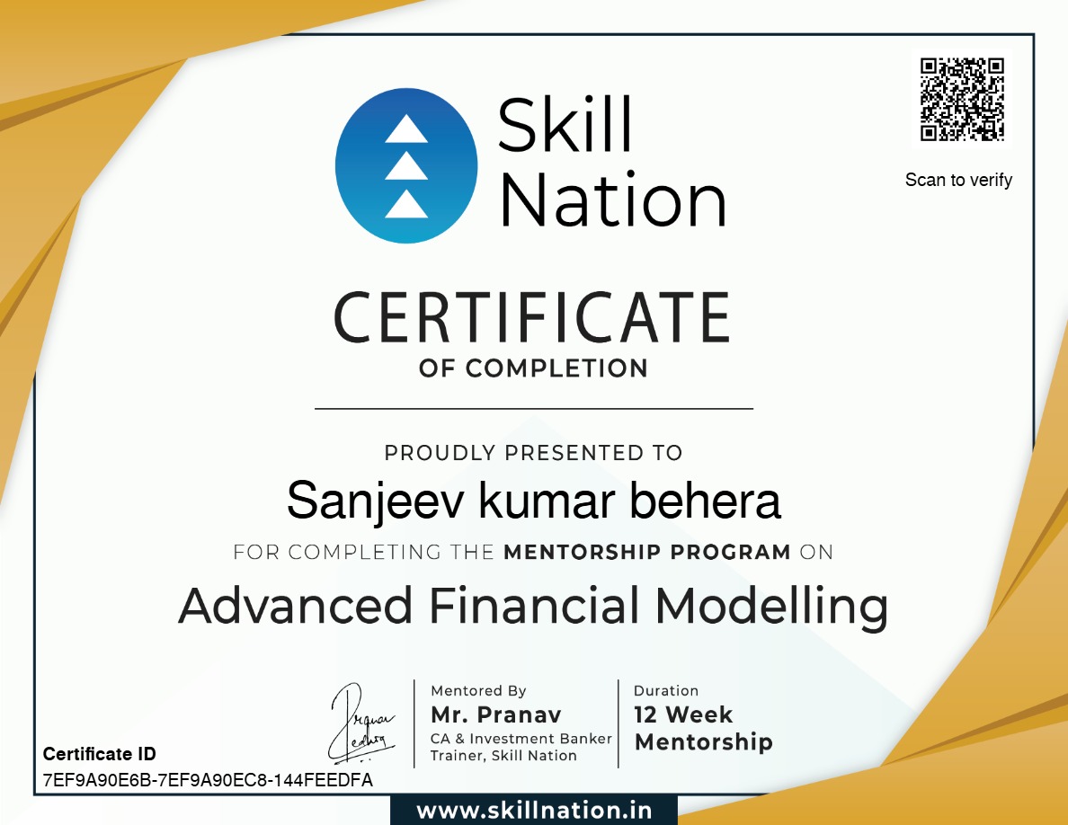 Your Certificate – Skill Nation