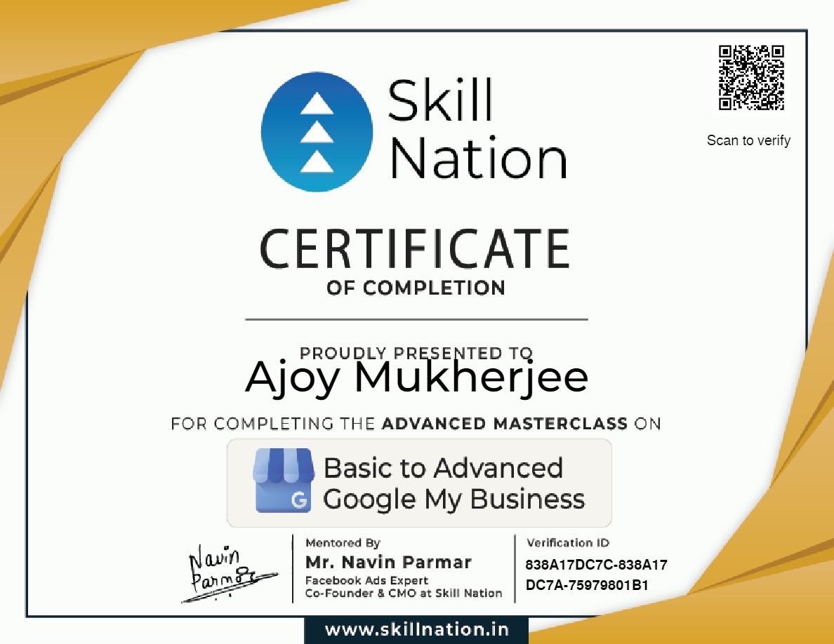 Your Certificate – Skill Nation