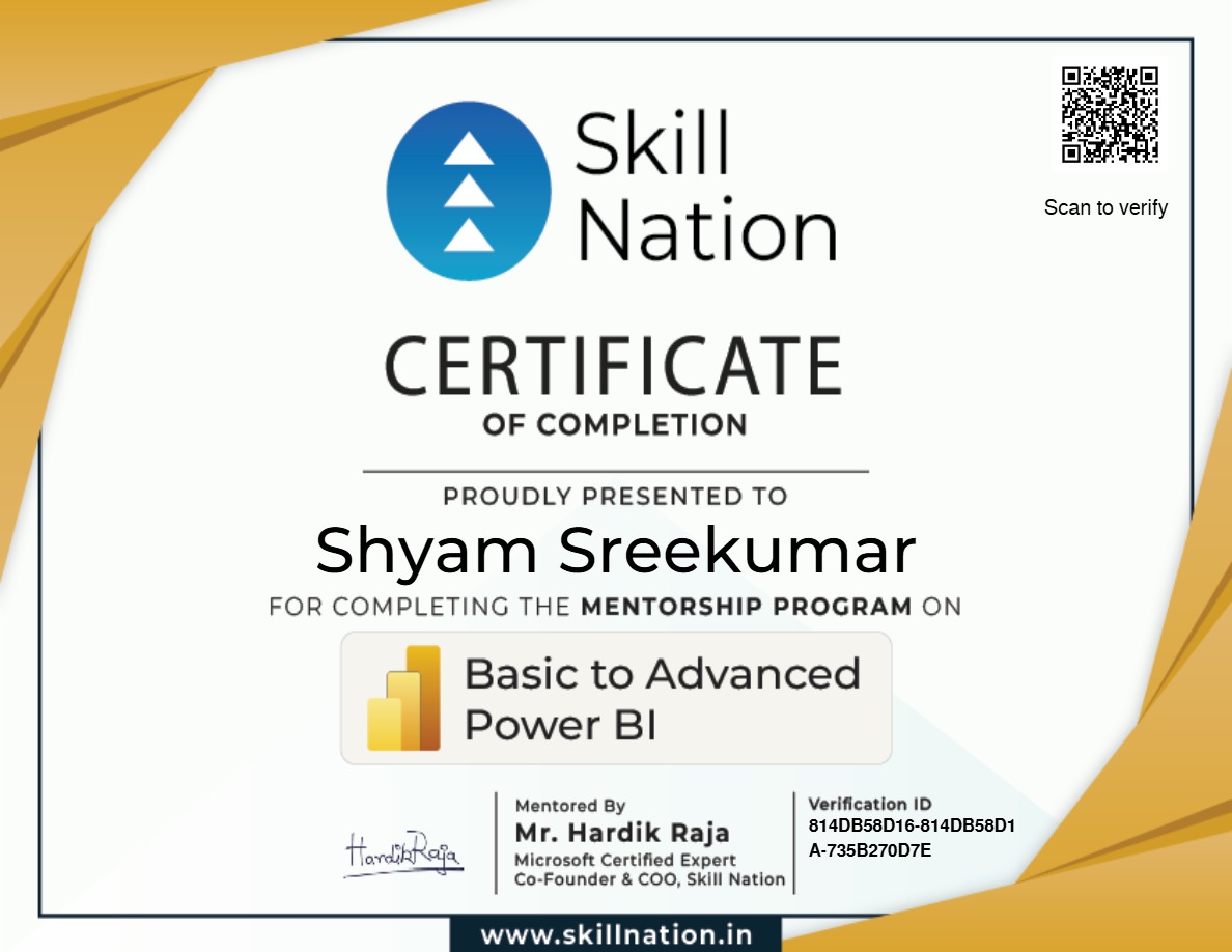 Your Certificate – Skill Nation