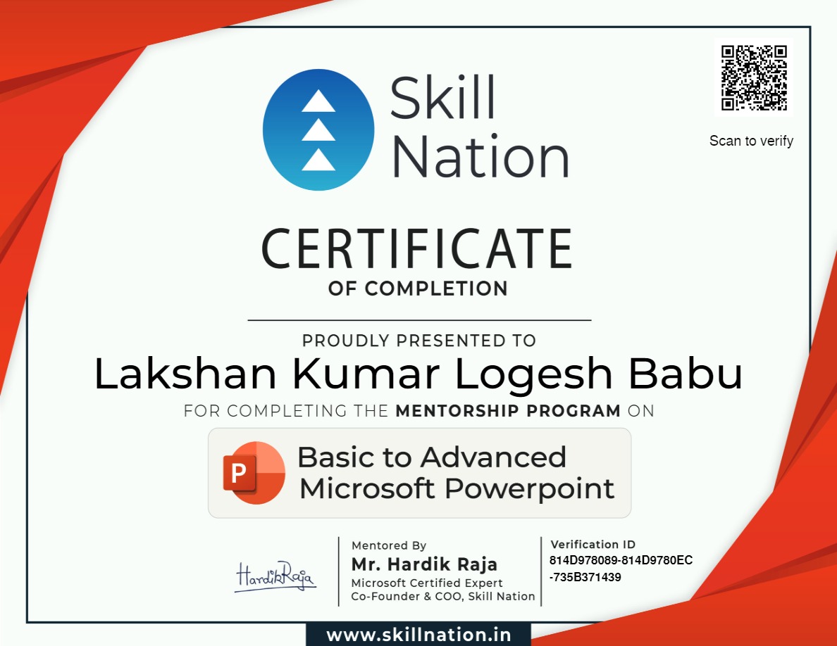 Your Certificate – Skill Nation