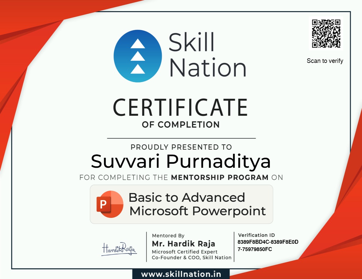 Your Certificate – Skill Nation