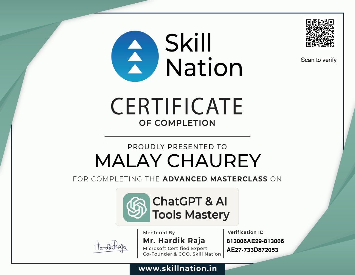 Your Certificate – Skill Nation