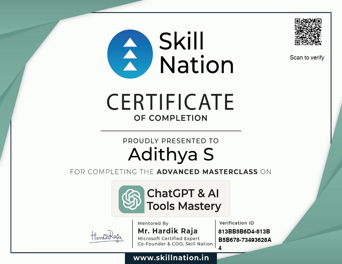 Your Certificate – Skill Nation