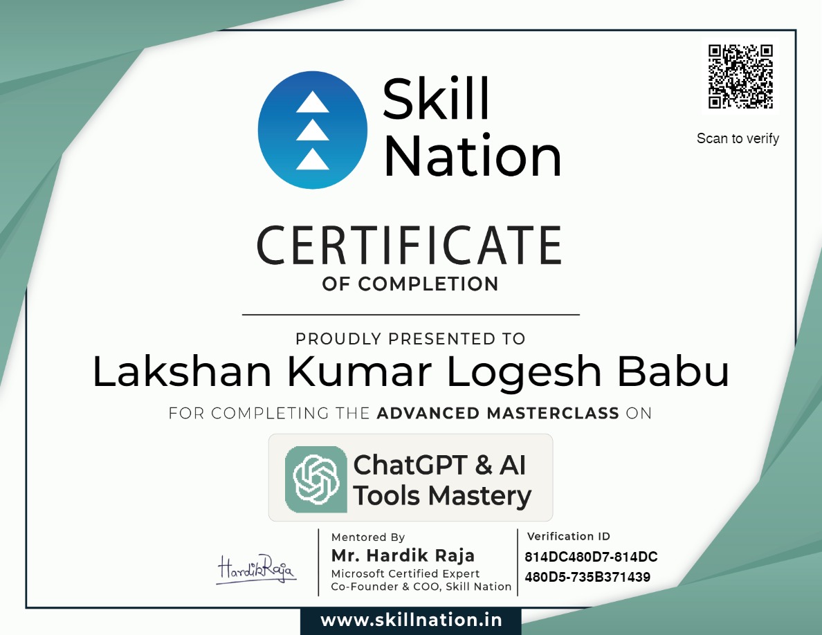 Your Certificate – Skill Nation