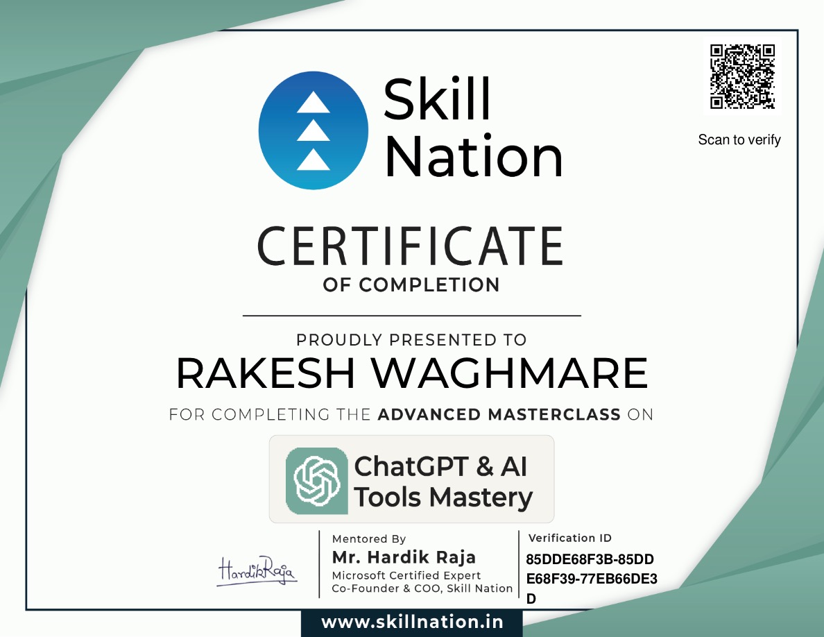 Your Certificate – Skill Nation