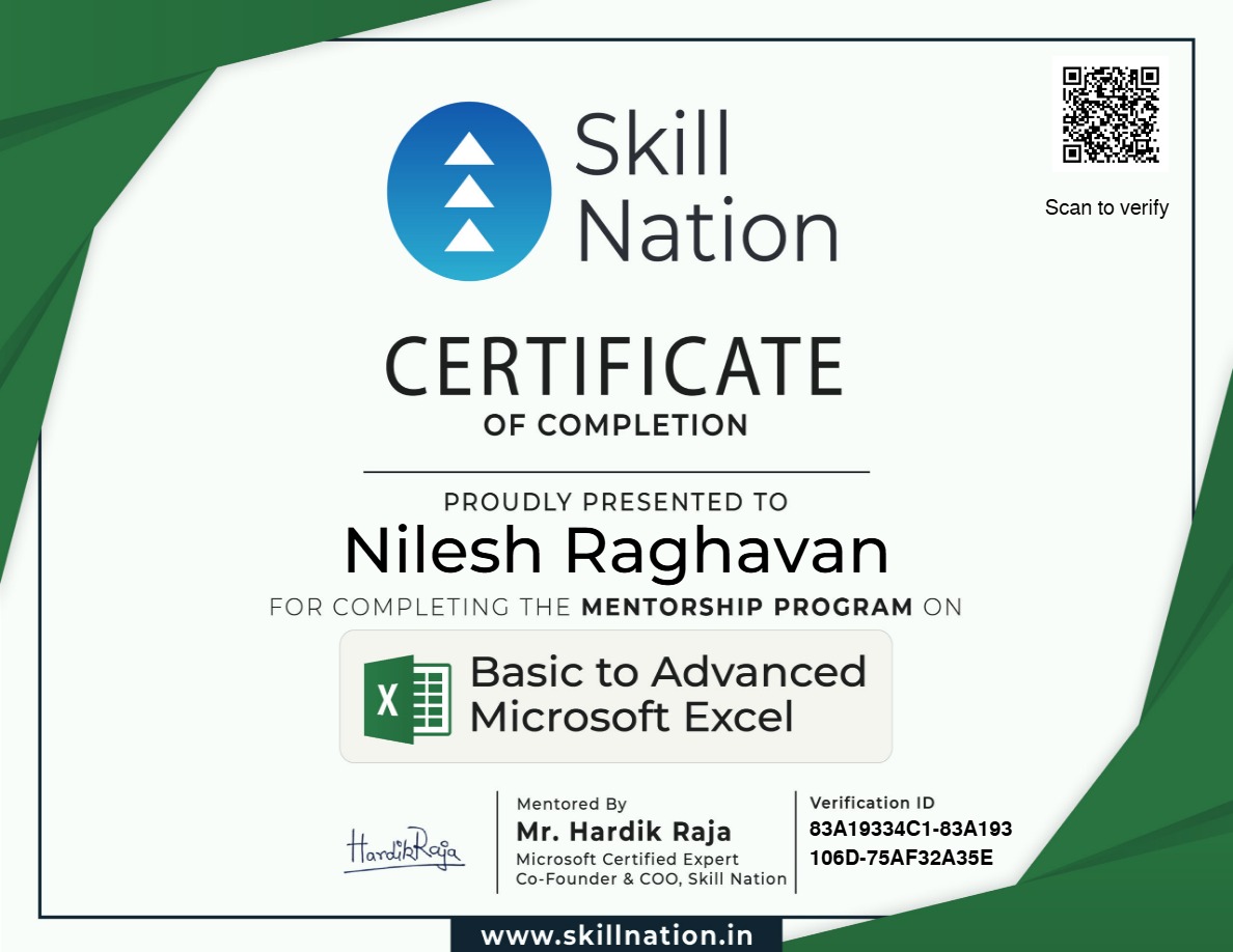 Your Certificate – Skill Nation