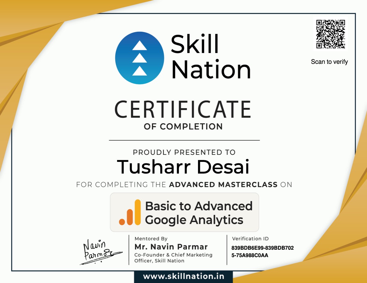 Your Certificate – Skill Nation