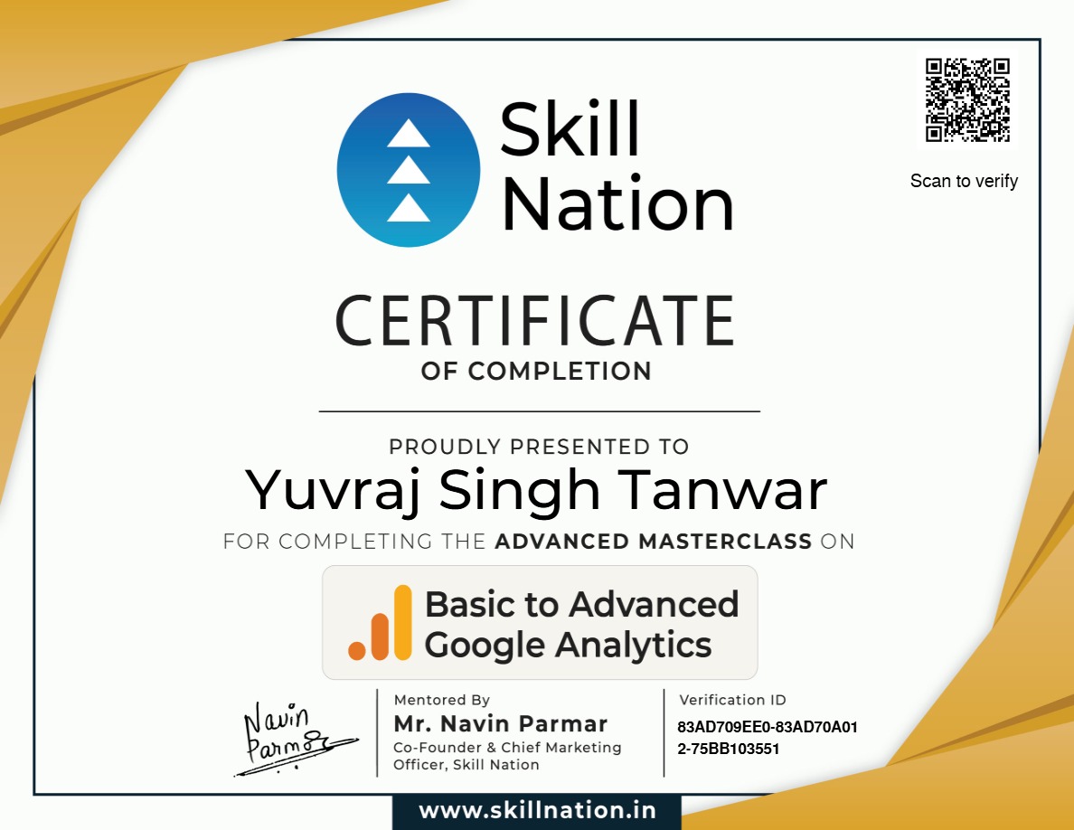 Your Certificate – Skill Nation